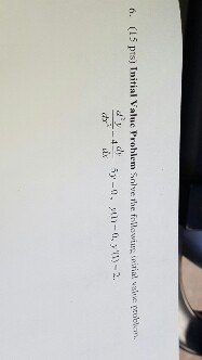 Solved Initial value Problem Solve the following initial | Chegg.com