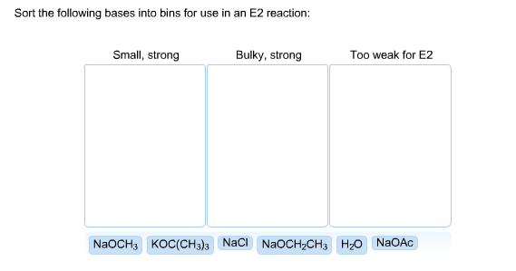 Solved Sort the following bases into bins for use in an E2 | Chegg.com