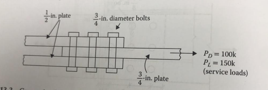 13.3 Design the bearing-type connection for the bolt | Chegg.com