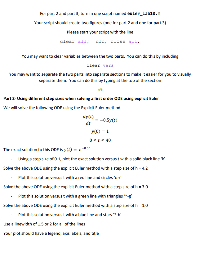 Solved For part 2 and part 3, turn in one script named | Chegg.com