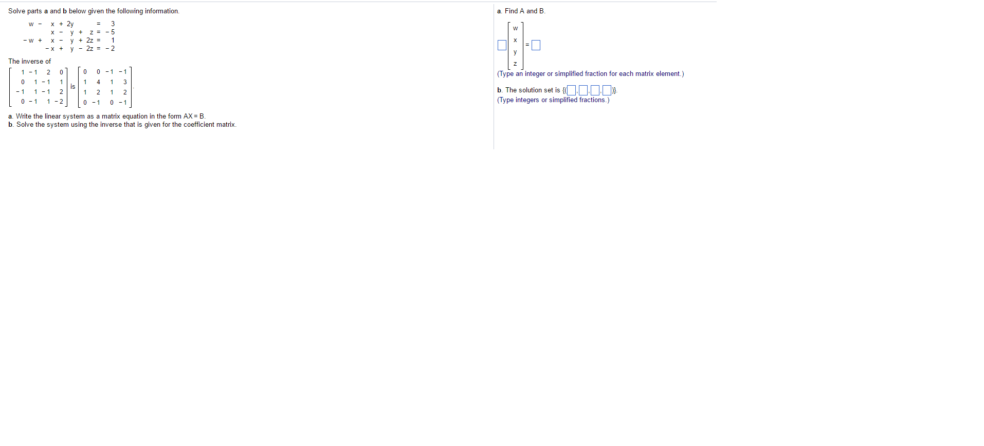 Solved Solve parts a and b below given the following | Chegg.com