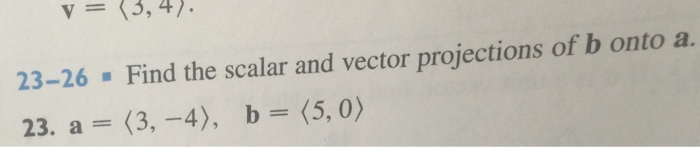 Solved Find the scalar and vector projections of b onto a. | Chegg.com
