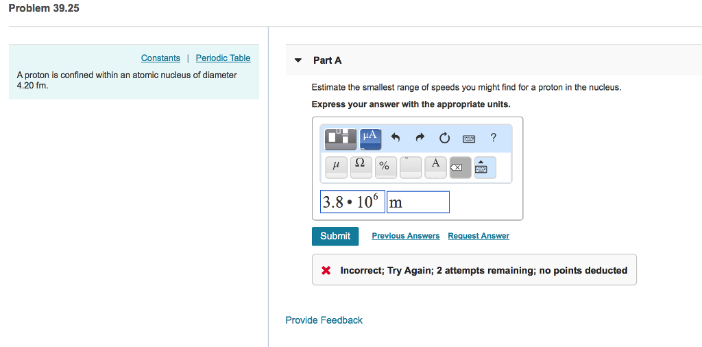 Solved Problem 39.25 Constants | Periodic Tabe Part A A | Chegg.com