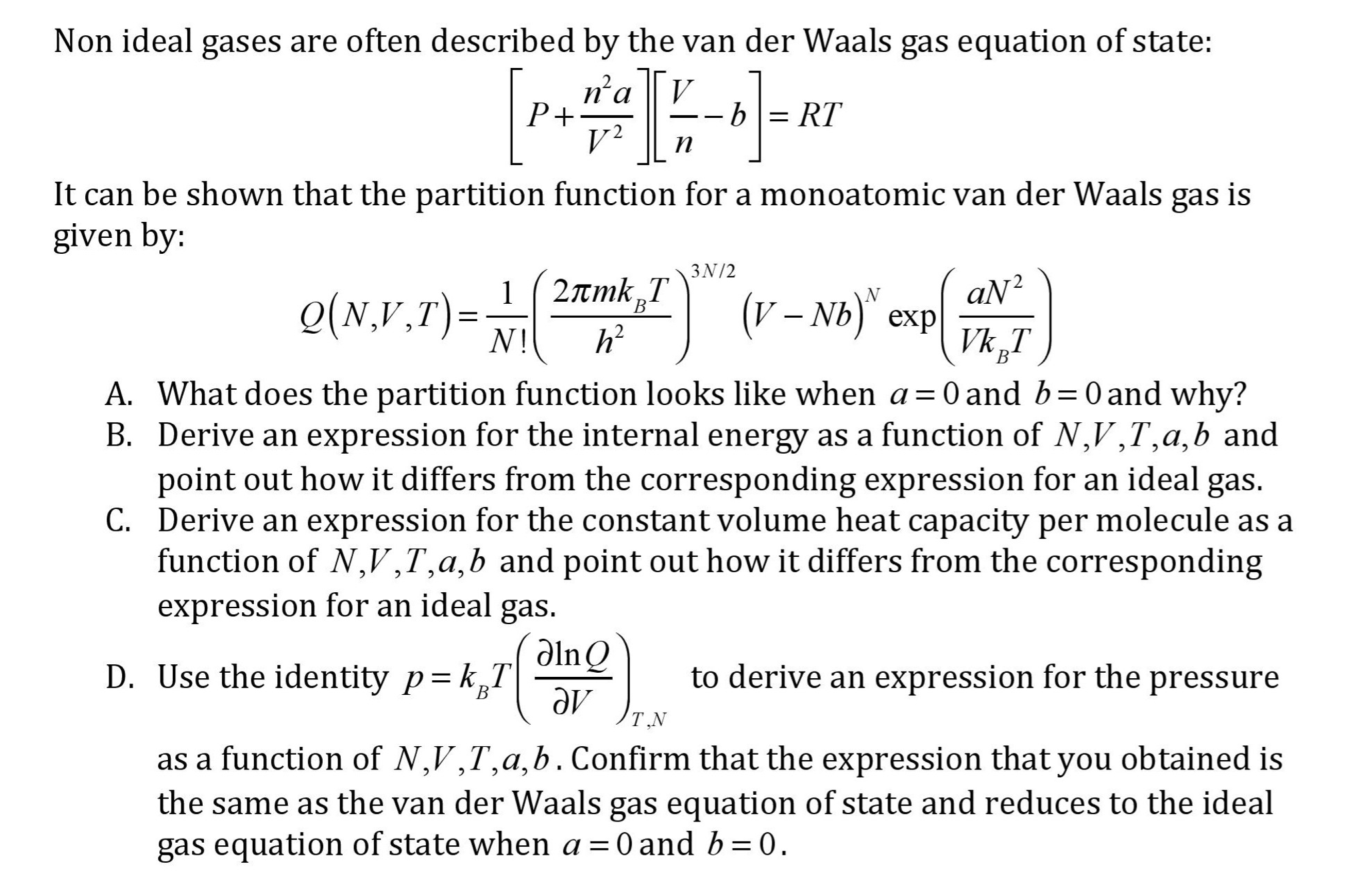It Can Be Shown That The Partition Function For A