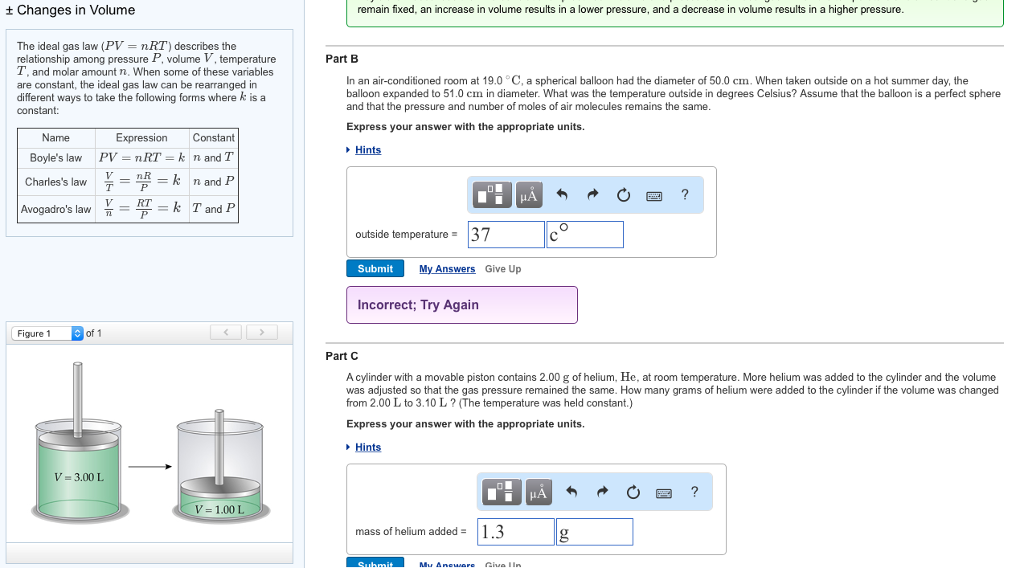 Solved The ideal gas law (PV = nRT) describes the | Chegg.com