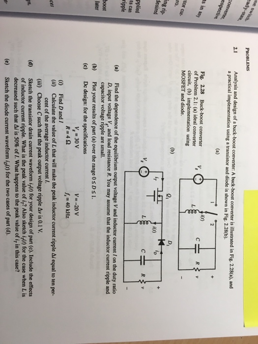 Solved Analysis and design of a buck-boost converter A | Chegg.com Solved Analysis and design of a buck-boost converter A | Chegg.com