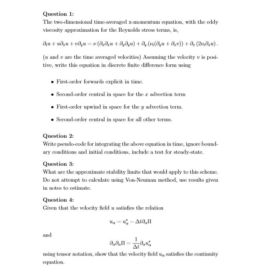 Question 1: The two-dimensional time-averaged | Chegg.com