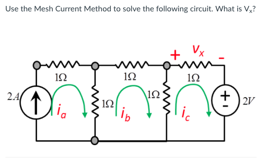 Solved Use the Mesh Current Method to solve the following | Chegg.com