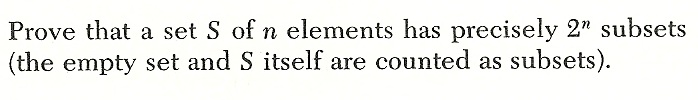 Solved Prove that a set S of n elements has precisely 2n | Chegg.com