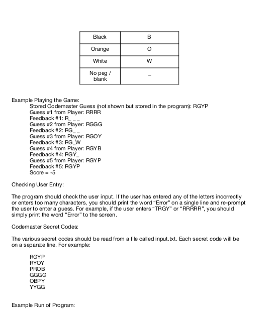 Solved Mastermind: This game is traditional a two-player | Chegg.com