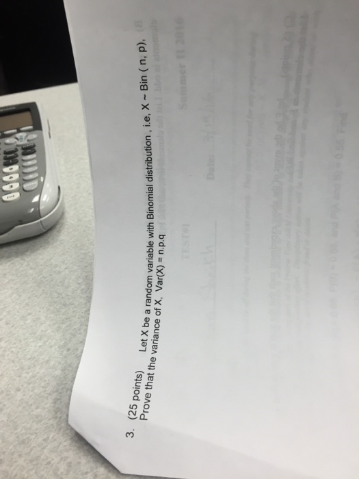Solved Let X Be A Random Variable With Binomial 5928
