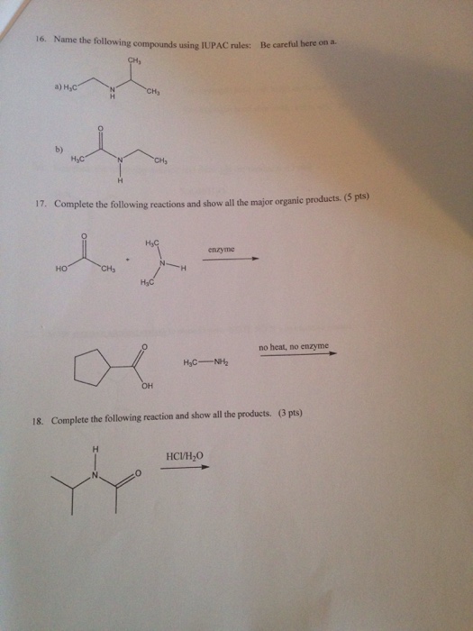 Solved Name the following compounds using IUPAC rules: Be | Chegg.com