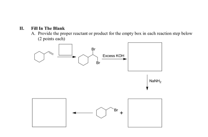 Solved Provide the proper reactant or product for the empty | Chegg.com