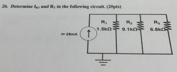 Solved Determine I_R3 and R_1 in the following circuit. | Chegg.com