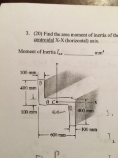 Solved Find the area moment of inertia of the centroidal X-X | Chegg.com