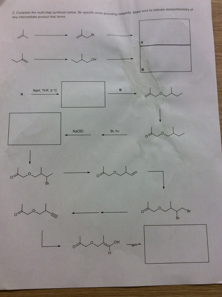 Solved 2. Complete the multi-step synthesis below. Be | Chegg.com
