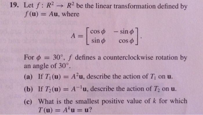 Solved Let f: R^2 rightarrow R^2 be the linear | Chegg.com