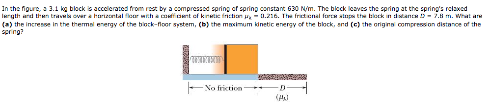 Solved In the figure, a 3.1 kg block is accelerated from | Chegg.com