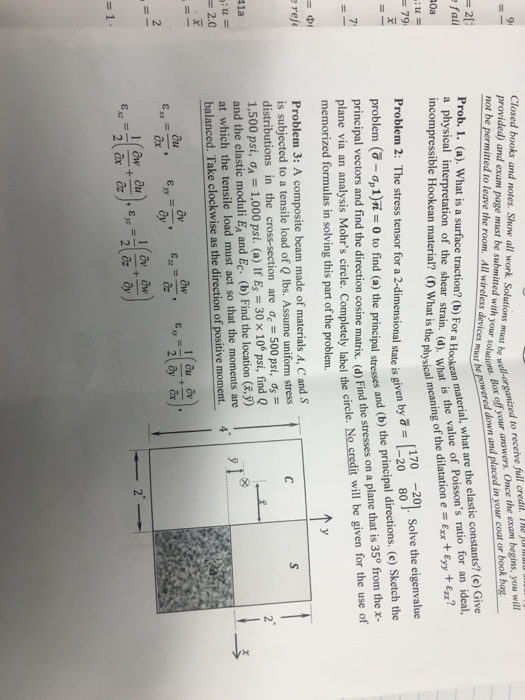 Solved What is the surface traction? For a Hookean | Chegg.com