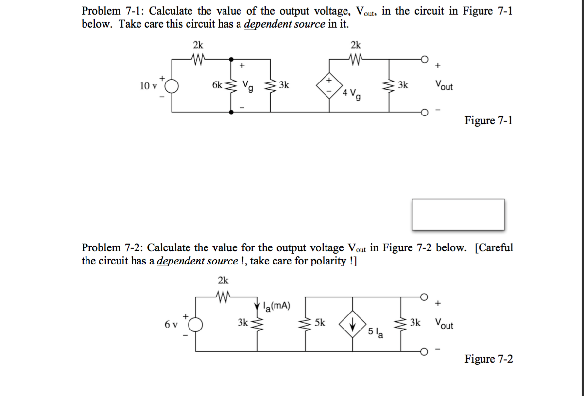 Solved Calculate the value of the output voltage, V_out, in | Chegg.com