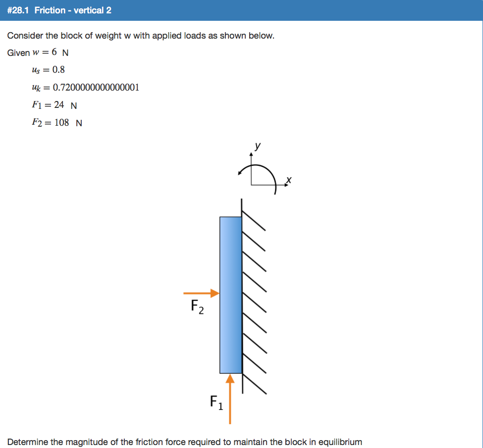 Solved Determine the magnitude of the friction force | Chegg.com
