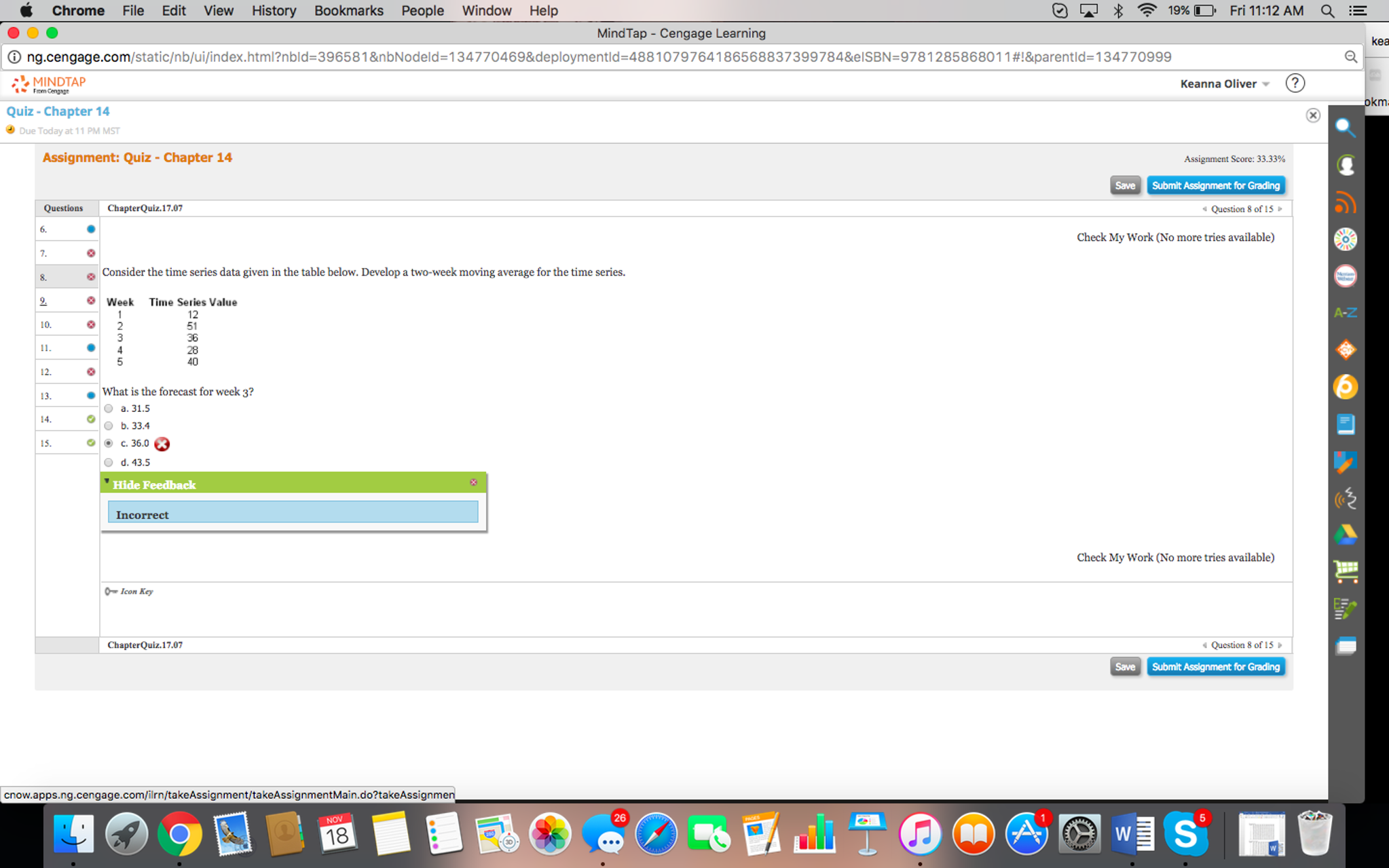 Solved Consider time time series data given in the table | Chegg.com