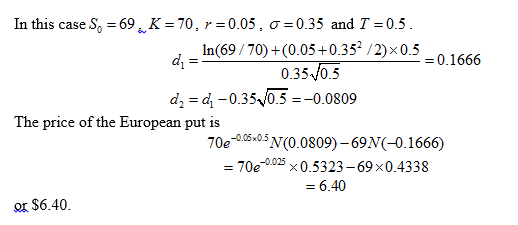 Solved What is the price of a European put option on a | Chegg.com
