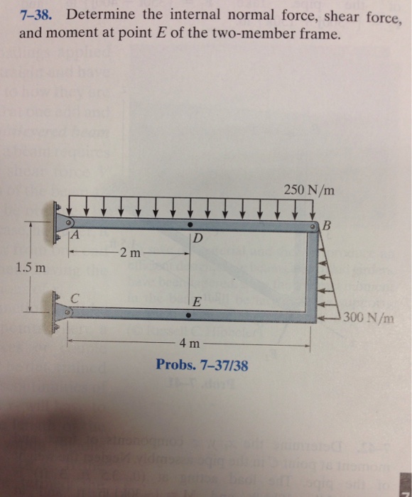 Solved 7-38. Determine the internal normal force, shear | Chegg.com
