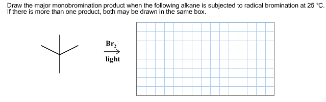 Solved Draw the major monobromination product when the | Chegg.com