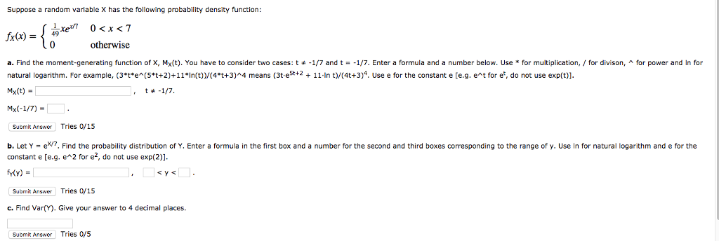 Suppose a random variable X has the following | Chegg.com