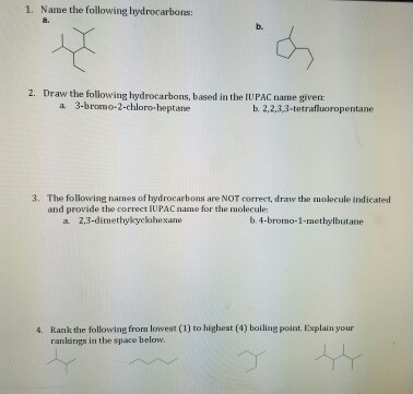 Solved Organic Chemistry, including naming hydrocarbons, | Chegg.com