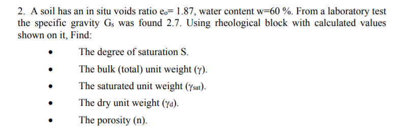 Solved Basic Definitions: Voids ratio Porosity Specific | Chegg.com