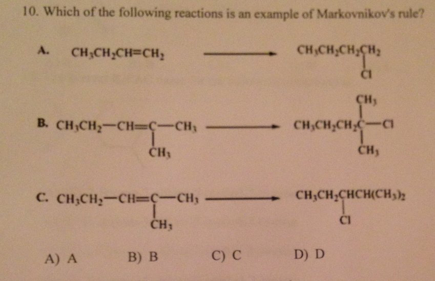 Solved Which of the following reaction is an example of | Chegg.com