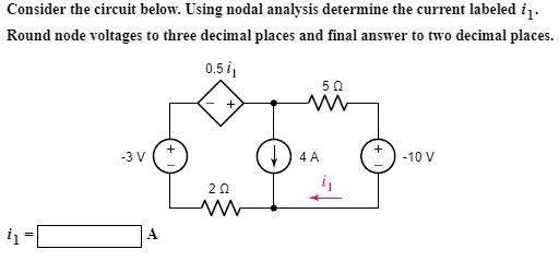 Solved Consider the circuit below. Using nodal analysis | Chegg.com
