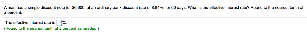 Solved A man has a simple discount note for $6,600, at an | Chegg.com