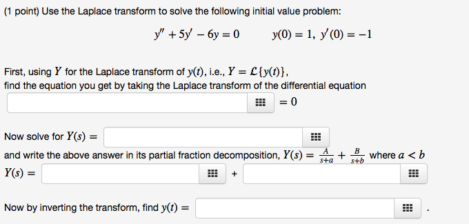Solved Use the Laplace transform to solve the following | Chegg.com