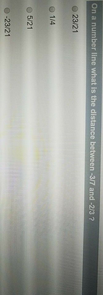 Solved On a number line what is the distance between -3/7 | Chegg.com