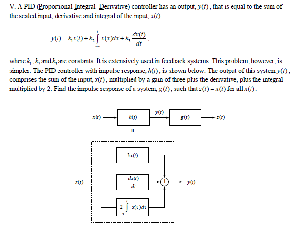 Solved A PID (Proportional-Integral -Derivative) controller | Chegg.com