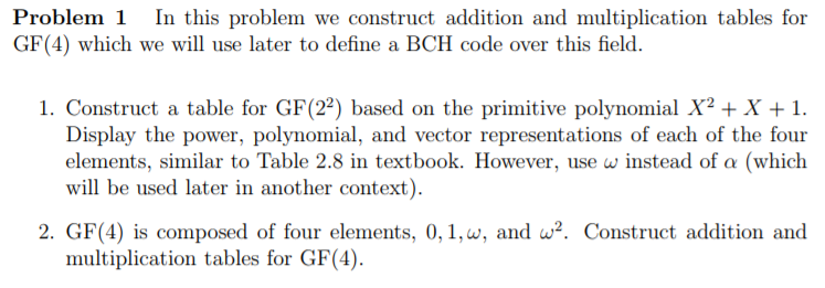 Problem 1 In This Problem We Construct Addition And