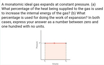 Solved A monatomic ideal gas expands at constant pressure, | Chegg.com