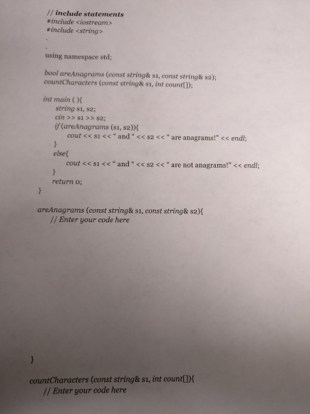 Solved // include statements # include # include using | Chegg.com