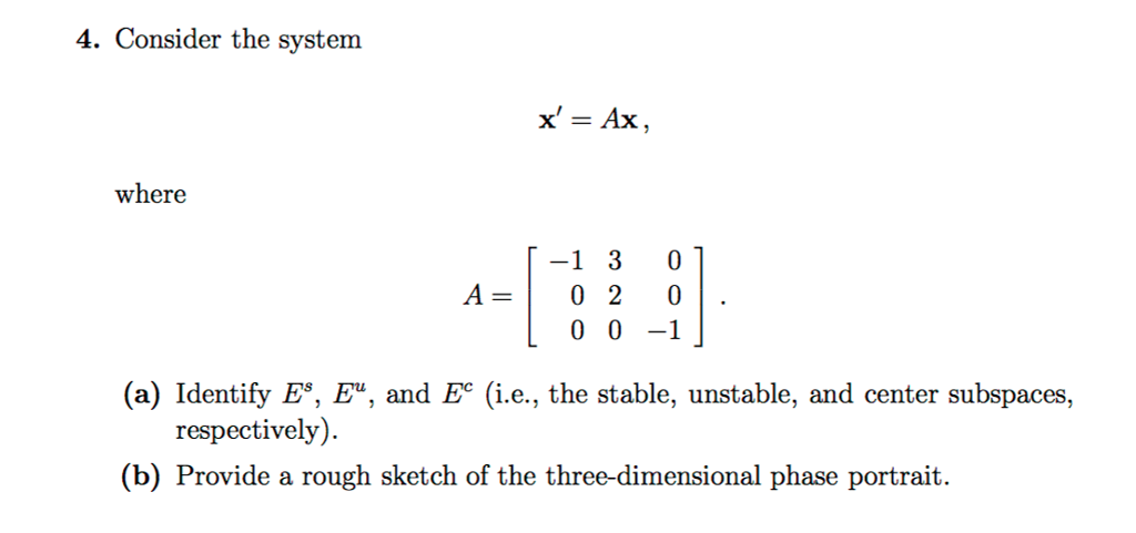 Solved Consider the system (a) Identify Es, Eu, and Ec | Chegg.com