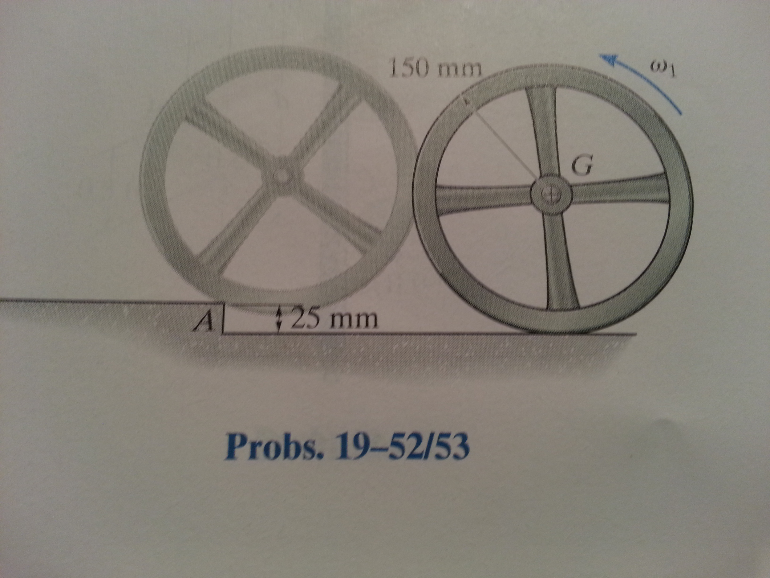 Solved The wheel has a mass of 50-kg and a radius of | Chegg.com