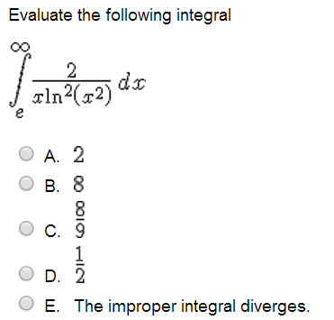 Solved Evaluate the following integral | Chegg.com