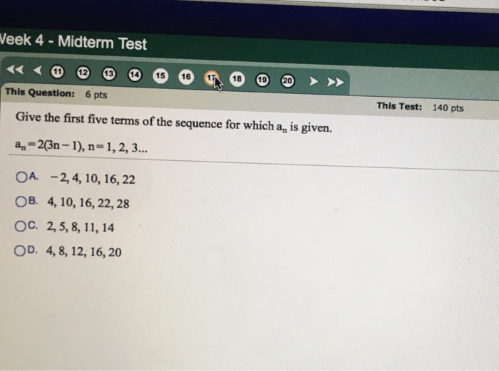 Solved Give the first five terms of the sequence for which | Chegg.com