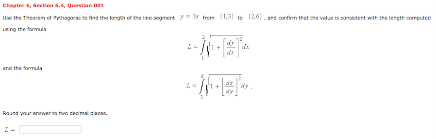 Solved Use the Theorem of Pythagoras to find the length of | Chegg.com