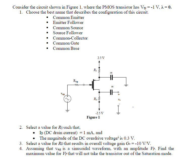 Solved Consider the circuit shown in Figure 1, where the | Chegg.com