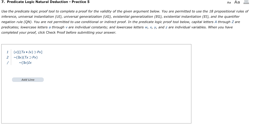 Solved 7. Predicate Logic Natural Deduction Practice 5 Use | Chegg.com
