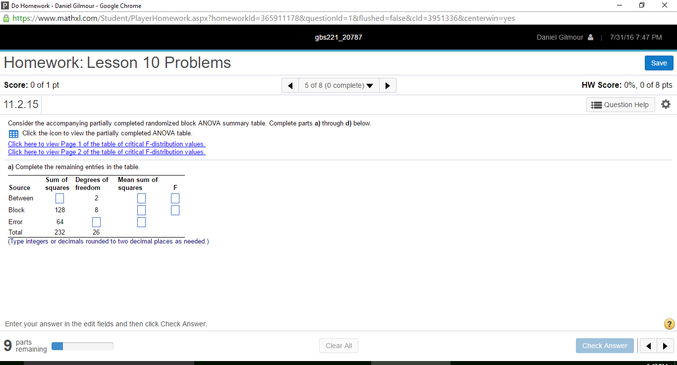 Solved IP Do Homework Daniel Gilmour Google Chrome https:// | Chegg.com