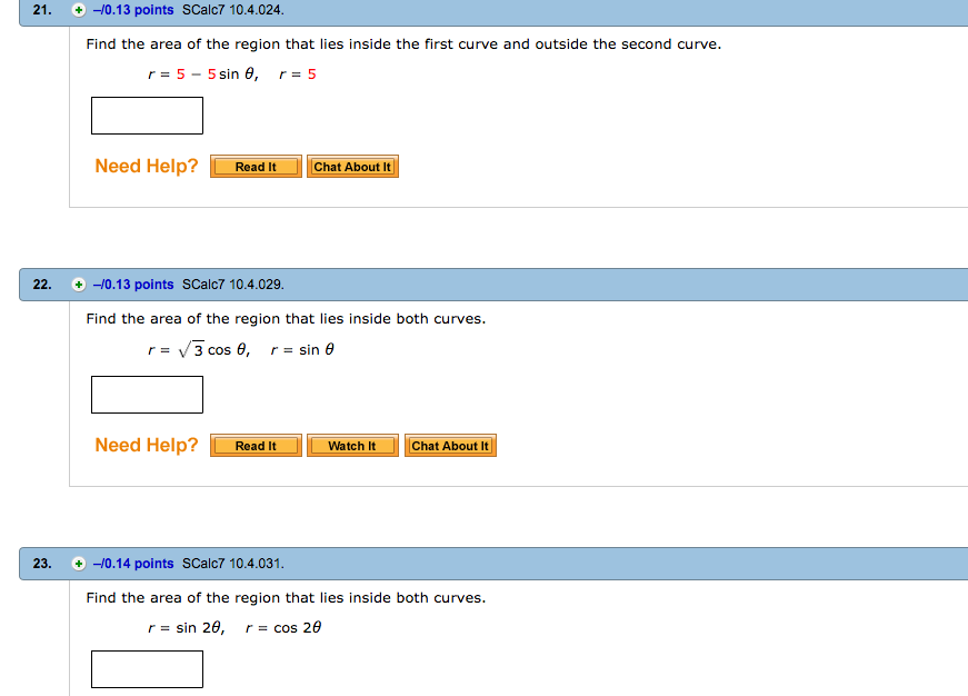 Solved Find the area of the region that lies inside the | Chegg.com